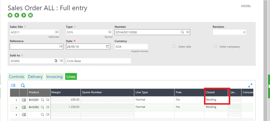 Closing Sales Order Lines Using 4GL Code in Sage X3 (V11)