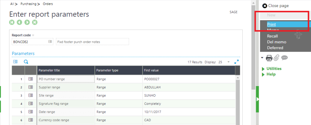 How to Create and Load Contract in Purchase Order in Sage X3