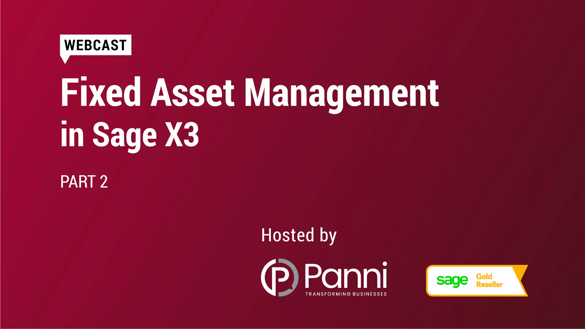Fixed Asset Management in Sage X3 - Part 2 - Panni Management